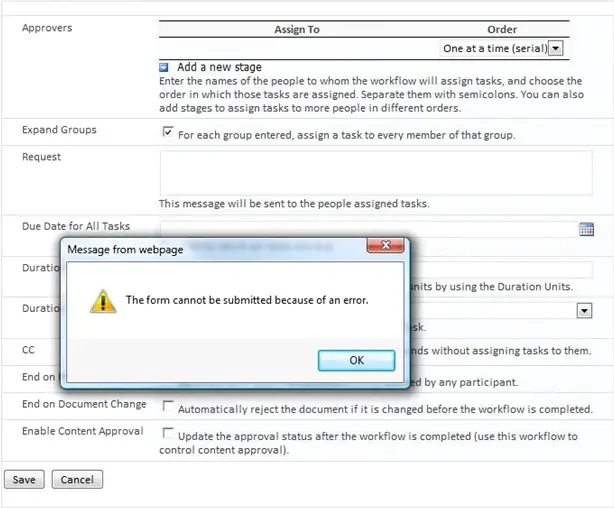 The form cannot be submitted because of an error. - Techyv.com The form cannot be submitted because of an error. - Techyv.com